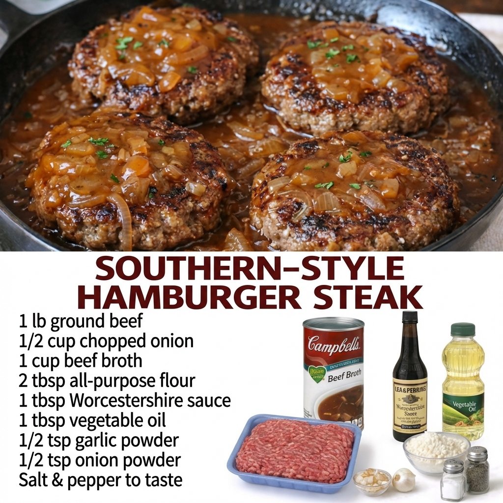 Southern-Style Hamburger Steak - aboutbackpacks